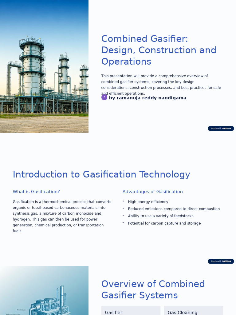 Combined Gasifier Design Construction and Operations | PDF ...