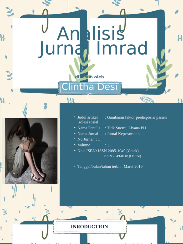 IMRAD_isolasi Sosial_Clintha Desi C | PDF