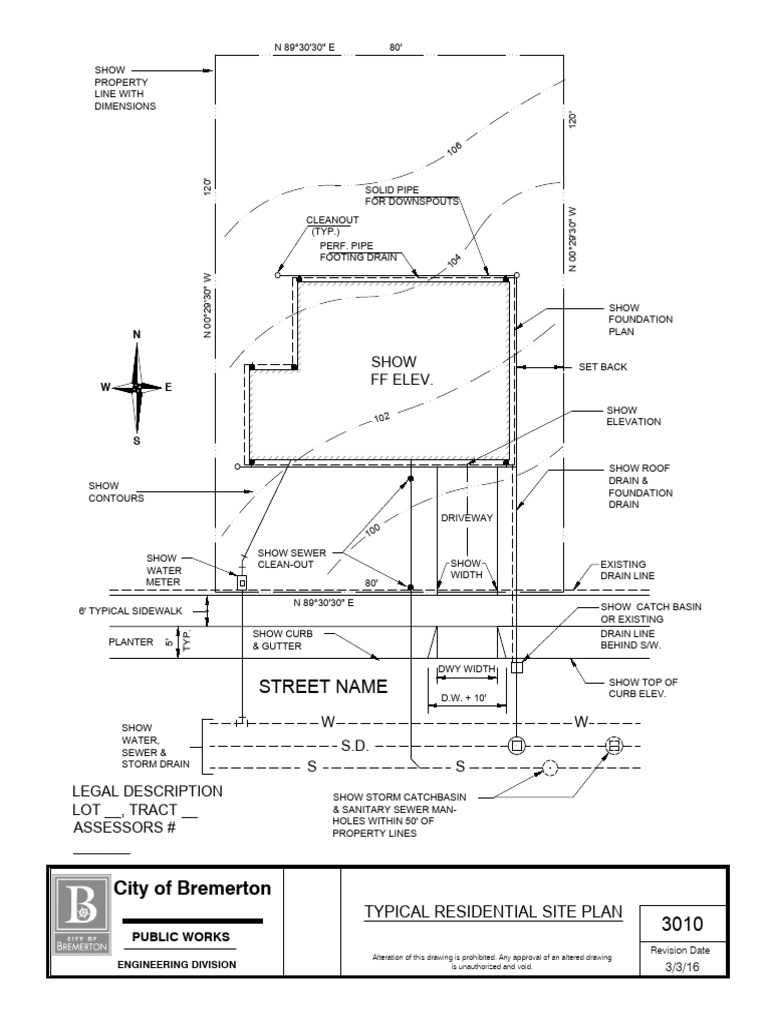 Residential Drainage Plan Example | PDF | Storm Drain | Land Management