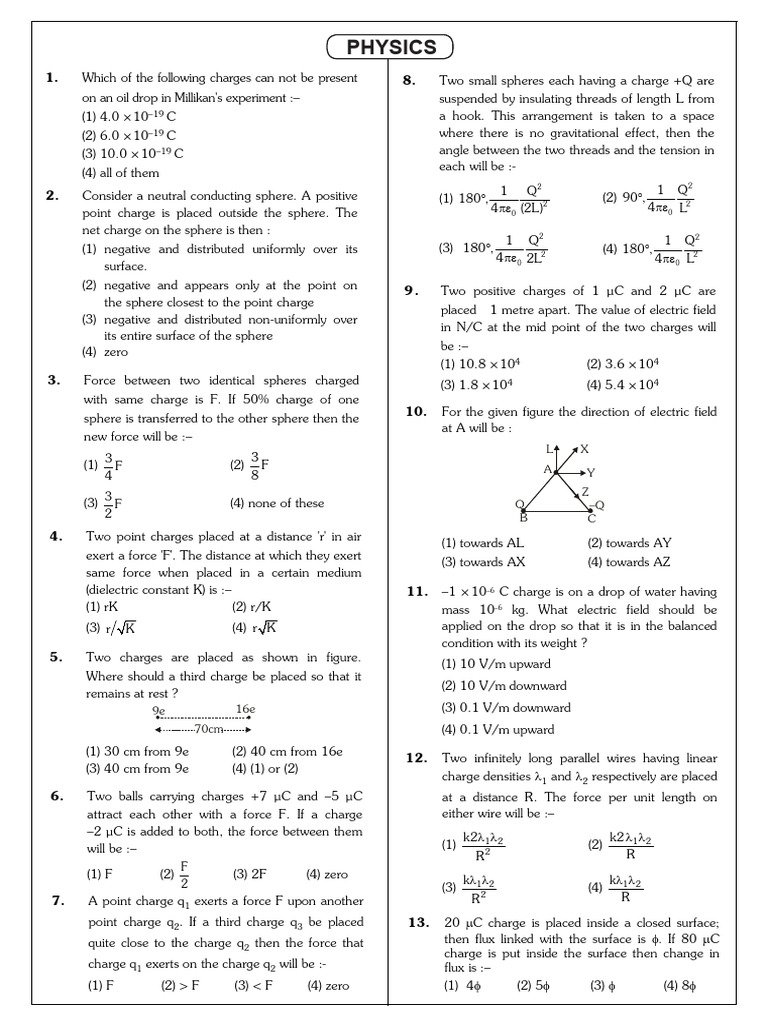 Electric Field and Potential and Gauss's Law | PDF | Electric Field | Force