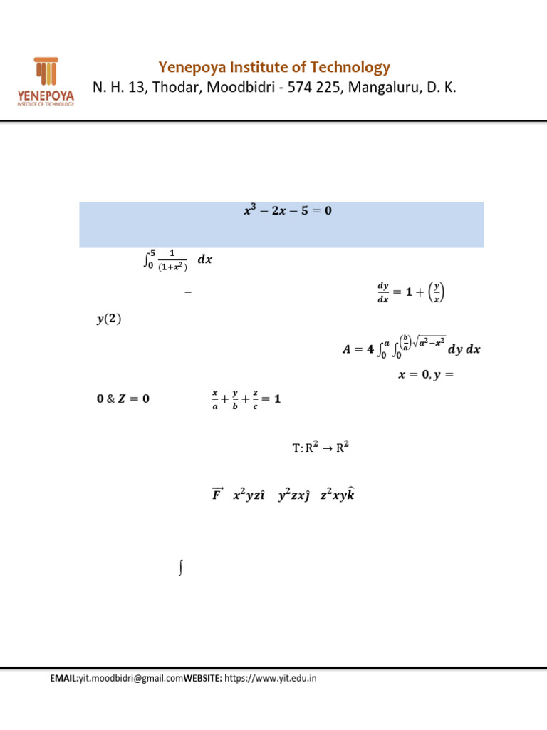 CSE Lab Exam Questions for Yenepoya Institute | PDF | Integral ...