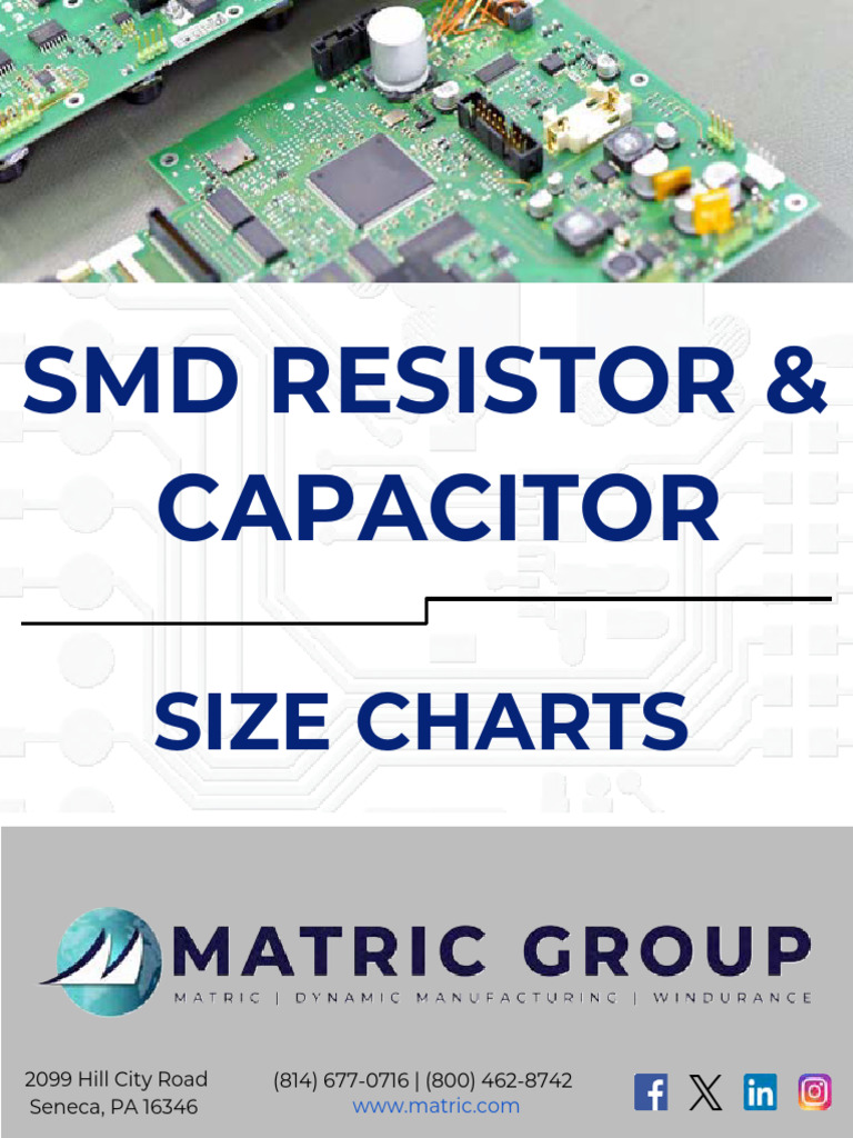 SMD Resistor & Capacitor Size Charts by Matric 2024 | PDF | Printed ...