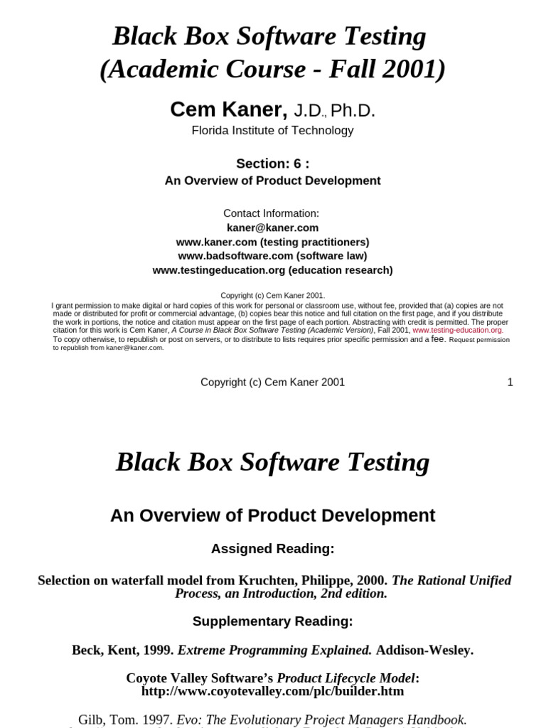 Blackboxtesting 06 Overview of Development | PDF | Software Release ...