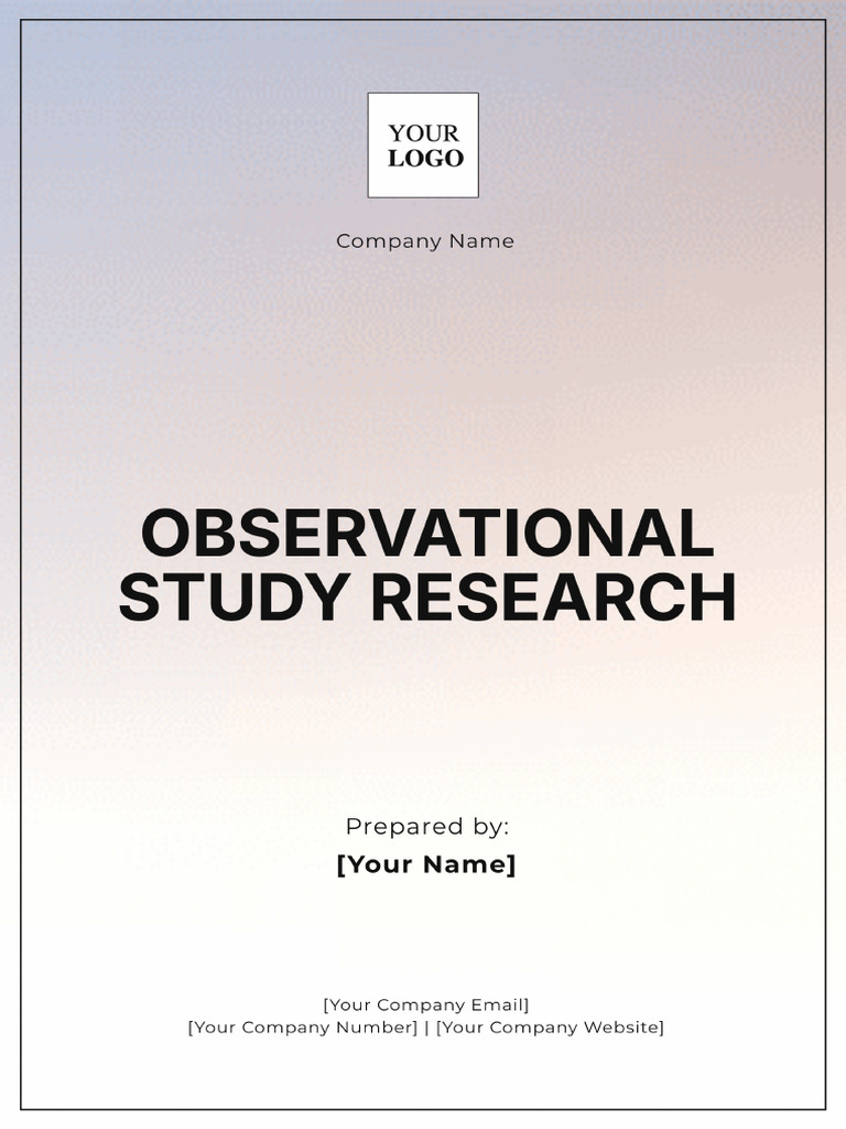 Free Observational Study Research Template | PDF