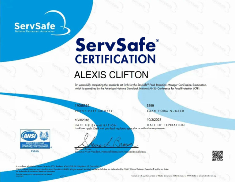 ServSafe Certification | PDF