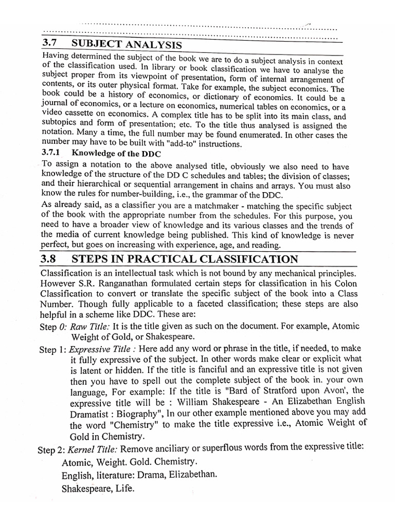 Steps in Practical Classification (8 - Steps) | PDF