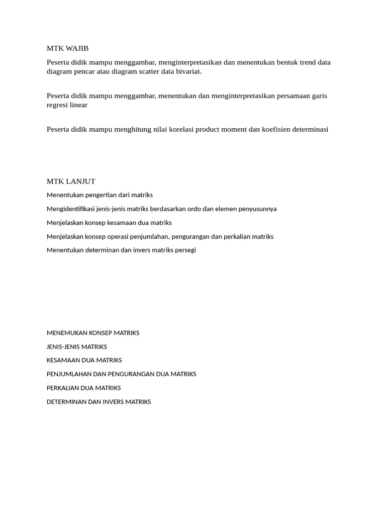 TP MTK WAJIB DN TL | PDF