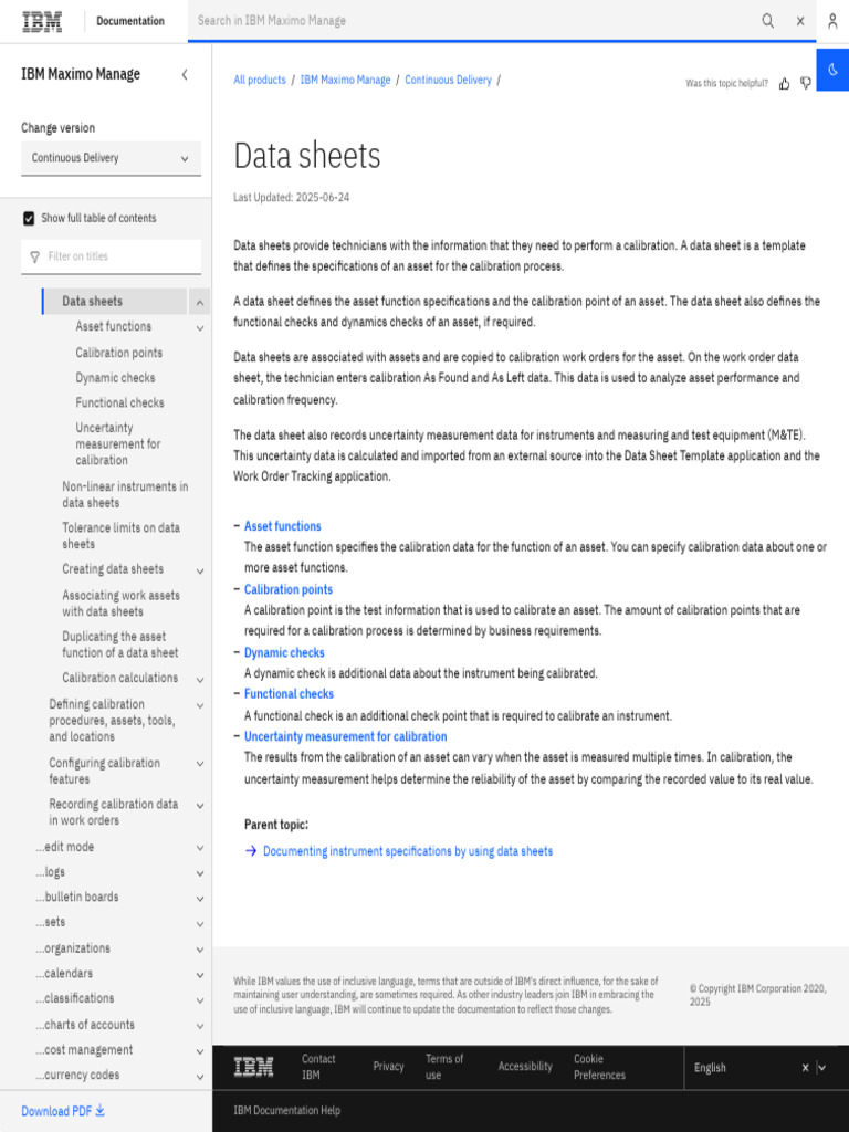 Maximo Calibration Data Sheets Guide | PDF | Calibration | Http Cookie