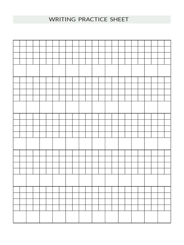 A4 Blank Writing Practice Sheet | PDF