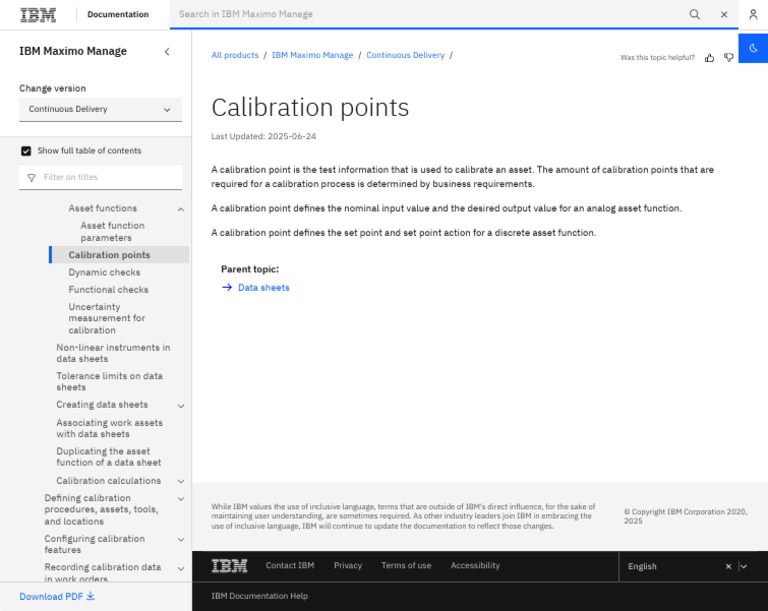 Calibration Points - IBM Documentation | PDF | Calibration | Http Cookie