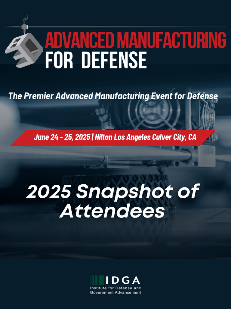 Advanced Manufacturing For Defense 2025 Attendee ...