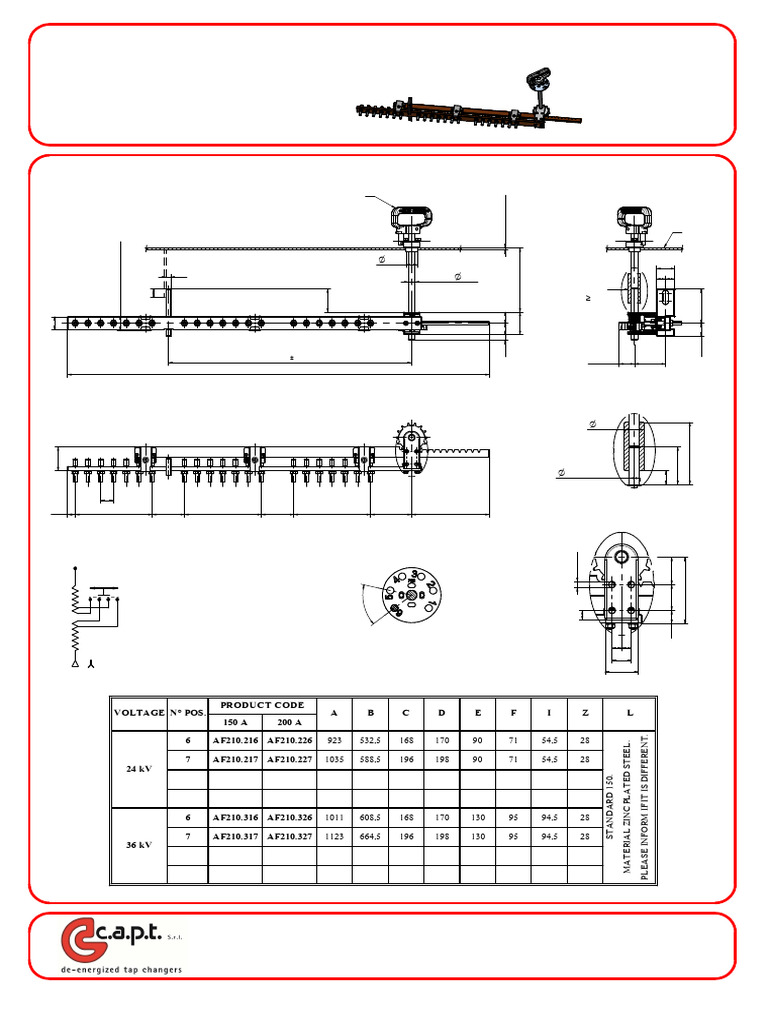 Detc Three-Phase Tap Changers Series 095 Type Af210 | PDF | Electrical ...