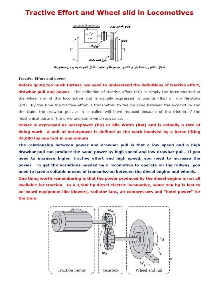 Understanding Tractive Effort in Locomotives | PDF