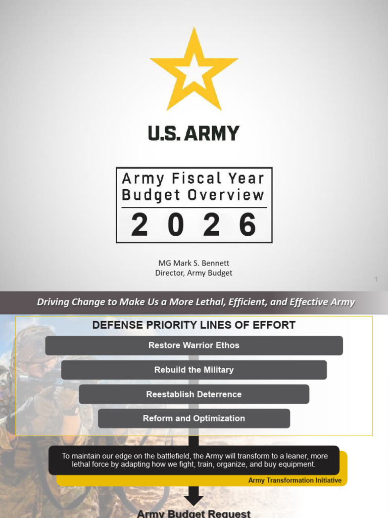 Army Budget and Transformation FY26 | PDF | Cost Of Living | Unmanned ...
