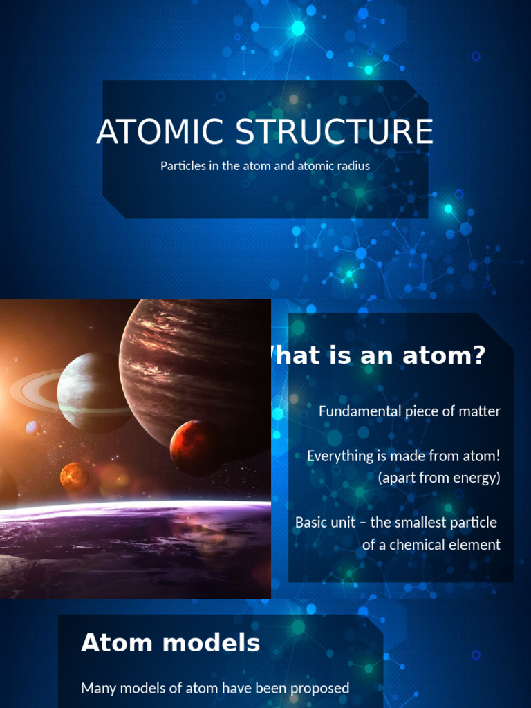 Particles in The Atom and Atomic Radius | PDF | Atoms | Ion