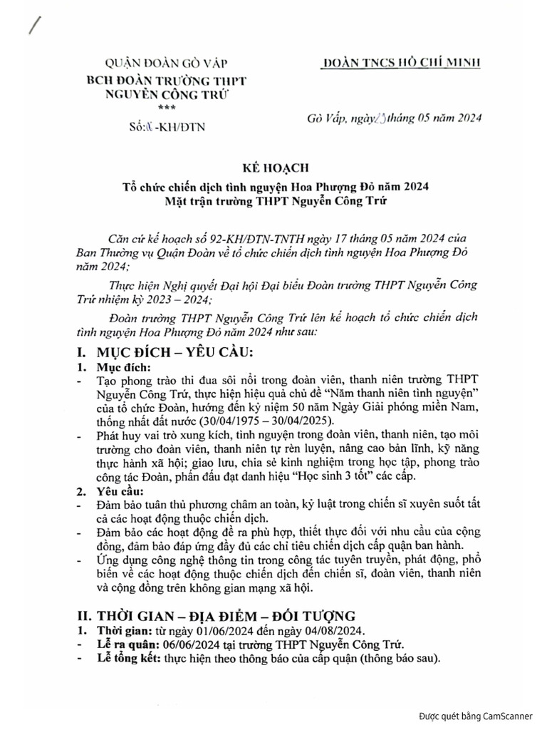 KH HPĐ NCT 2024 | PDF
