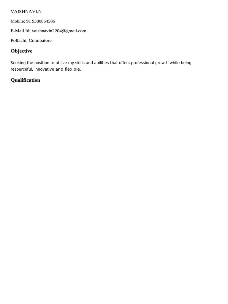 Vaishnavi Resume - Docx - 20250121 - 080108 - 0000 | PDF