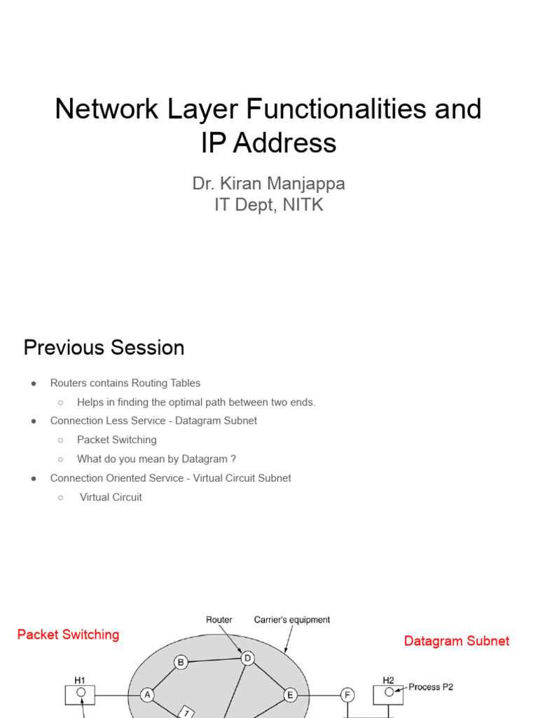 19 - Network Layer Functionalities | PDF | Computer Network | Routing