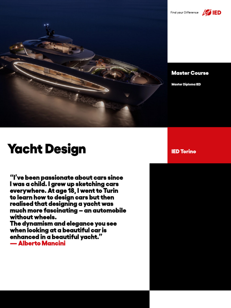 IED Torino Master Yacht Design | PDF | Design | Knowledge