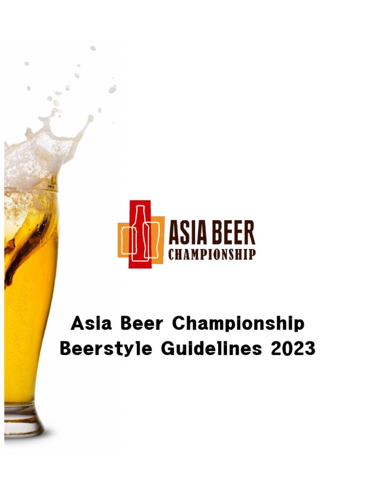 Asia Beer Championship 2023 Guidelines | PDF | Ale | Beer