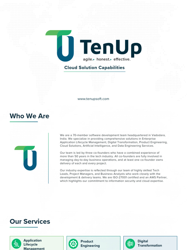 Cloud Cap Deck - TenUp Software 1 | PDF | Cloud Computing | Software As ...