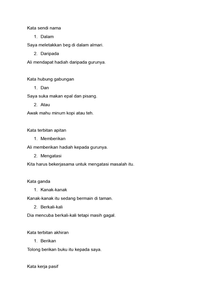 Kata Sendi Nama | PDF