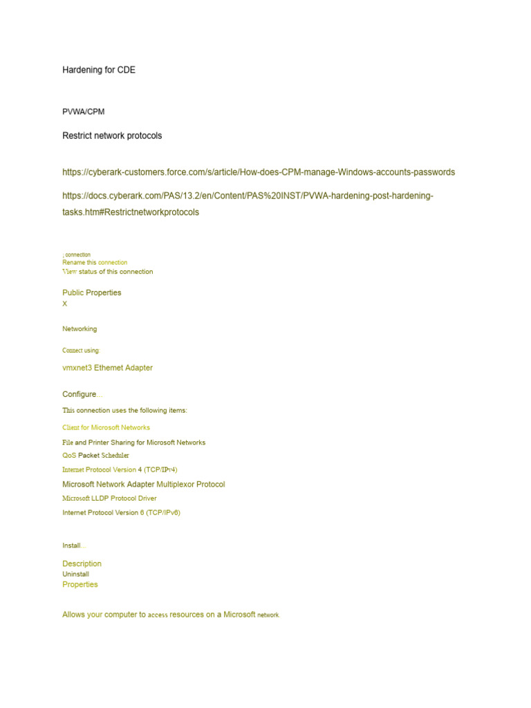 CyberArk CDE Challenge - Hardening Guidelines | PDF | Group Policy ...