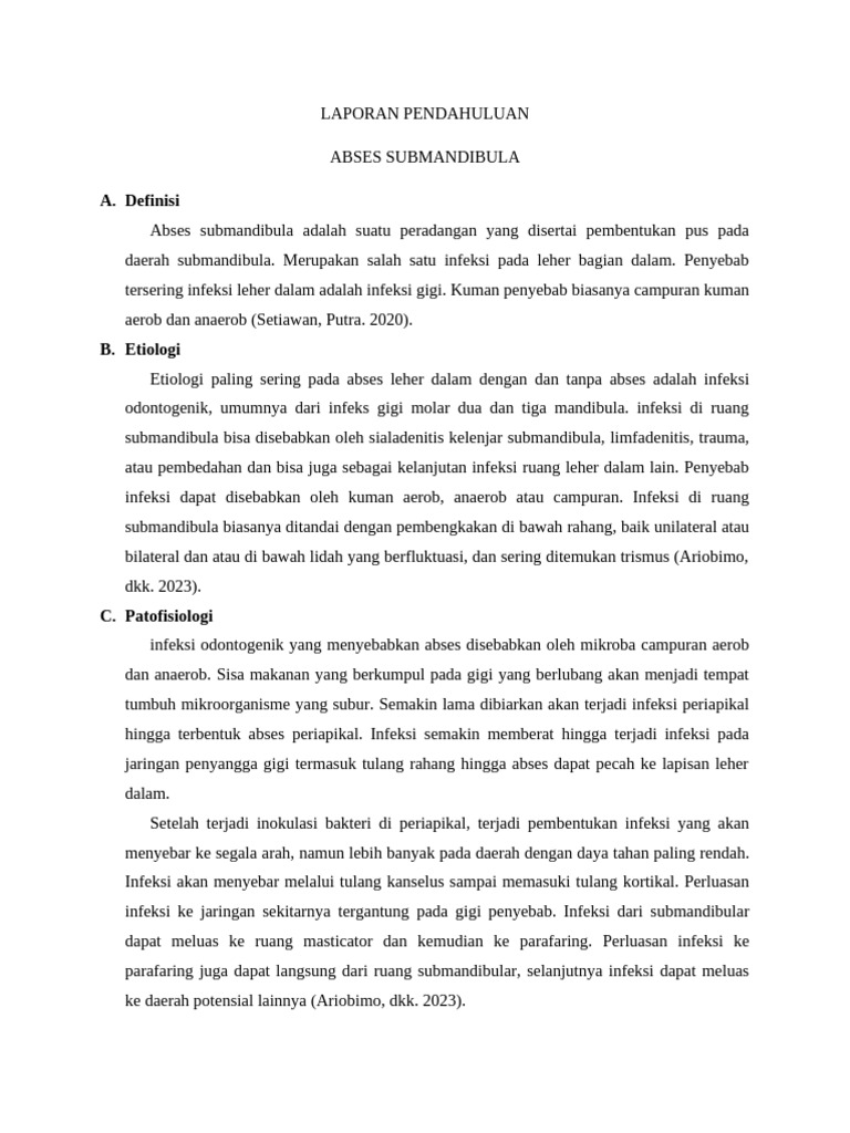 Penatalaksanaan Abses Submandibula | PDF