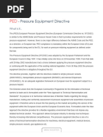 PED Pressure Equipment Directive PDF | PDF