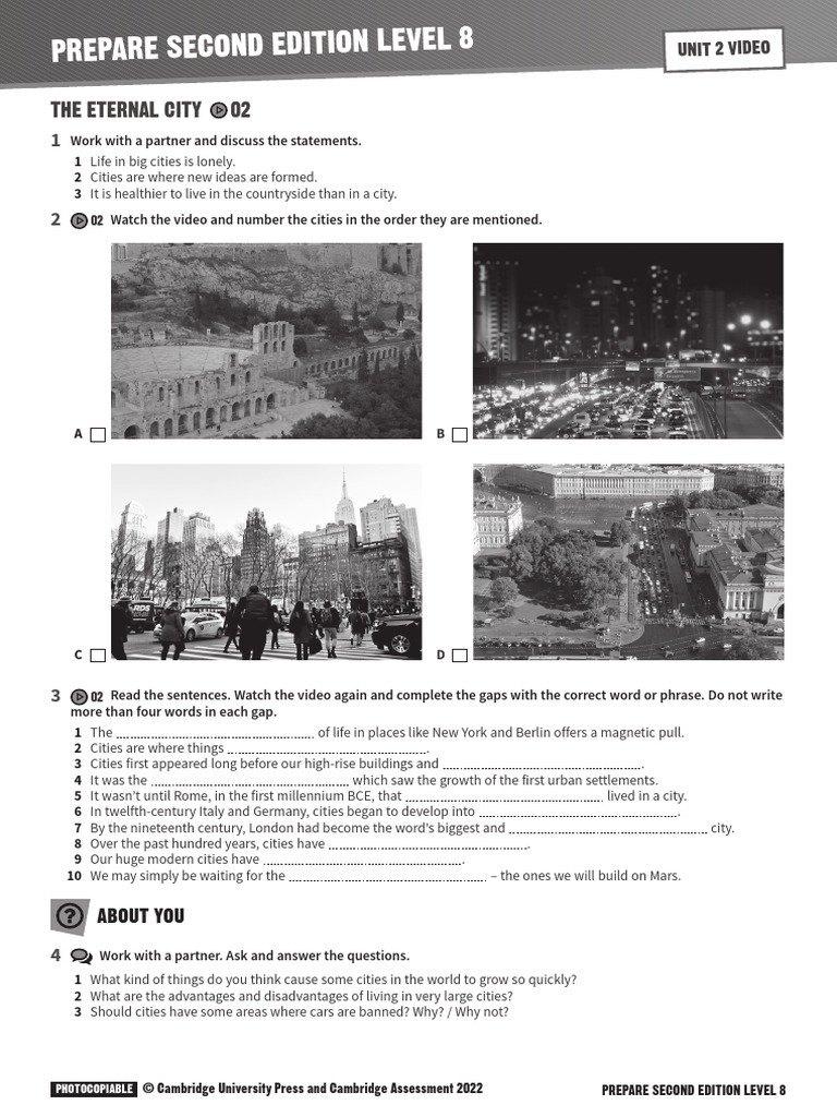 PREPARE L8 Video Unit 02 Worksheet | PDF