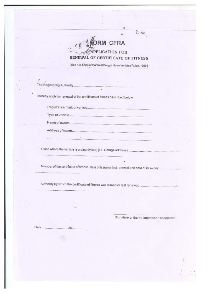 Form CFRA | PDF