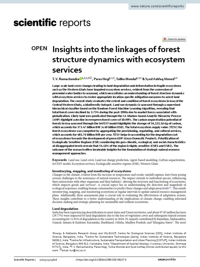 Insights Into The Linkages of Forest Structure Dynamics With Ecosystem ...