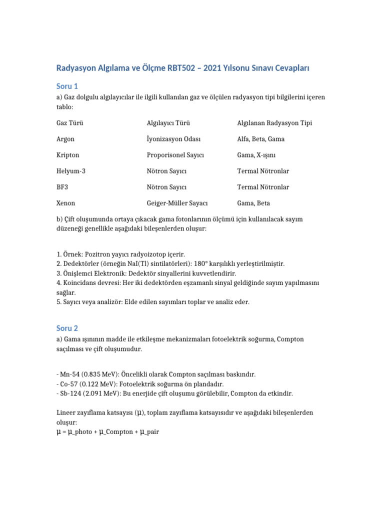 RAO 2021 Sinav Cevaplari | PDF