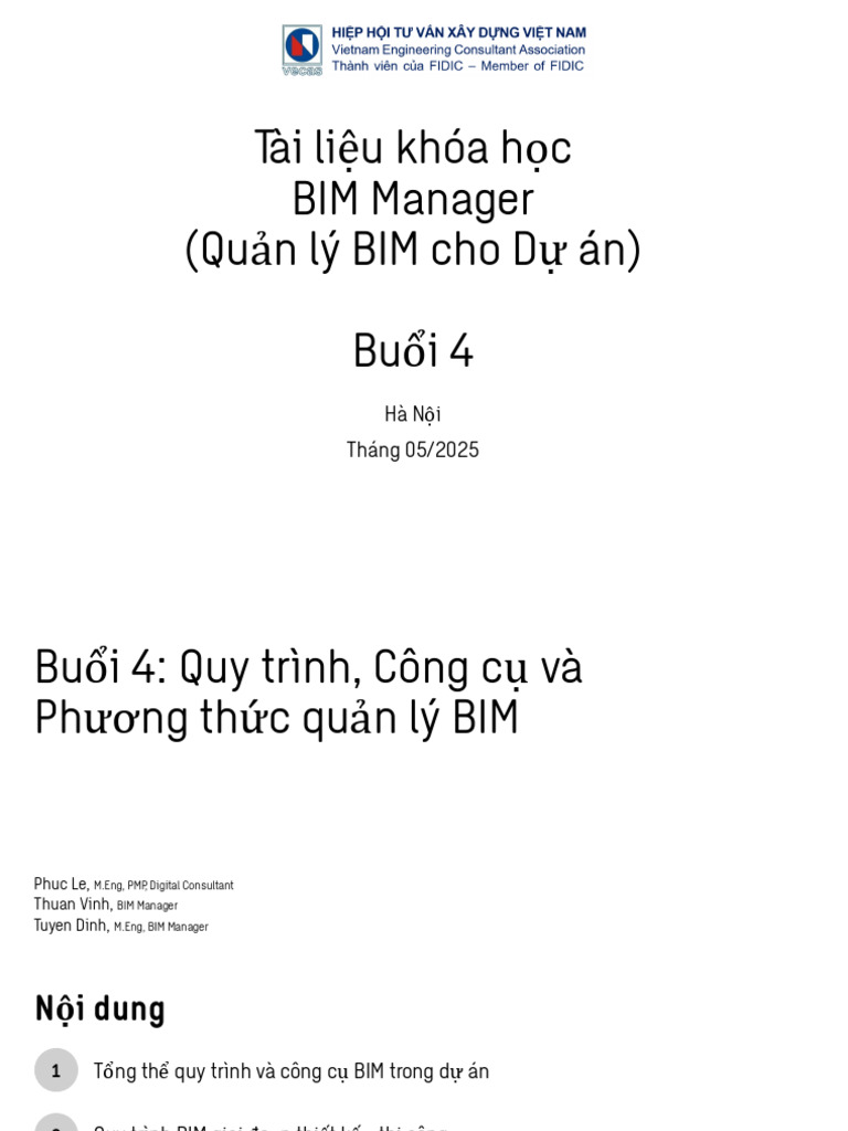 Buoi 4 - Quy Trinh BIM Tung Giai Doan | PDF