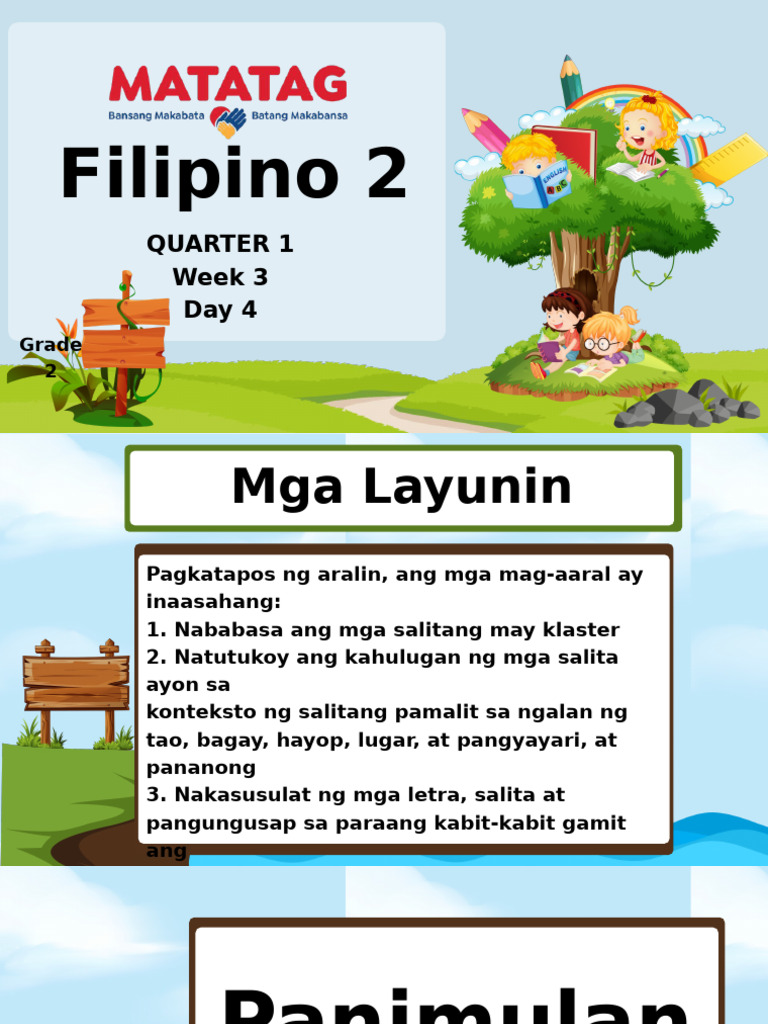 Filipino 2 - Quarter 1 - Week 3 - Day 4 | PDF