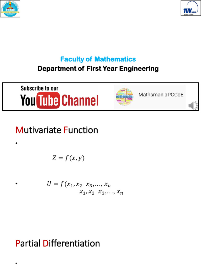 Partial Differentiation | PDF | Derivative | Variable (Mathematics)