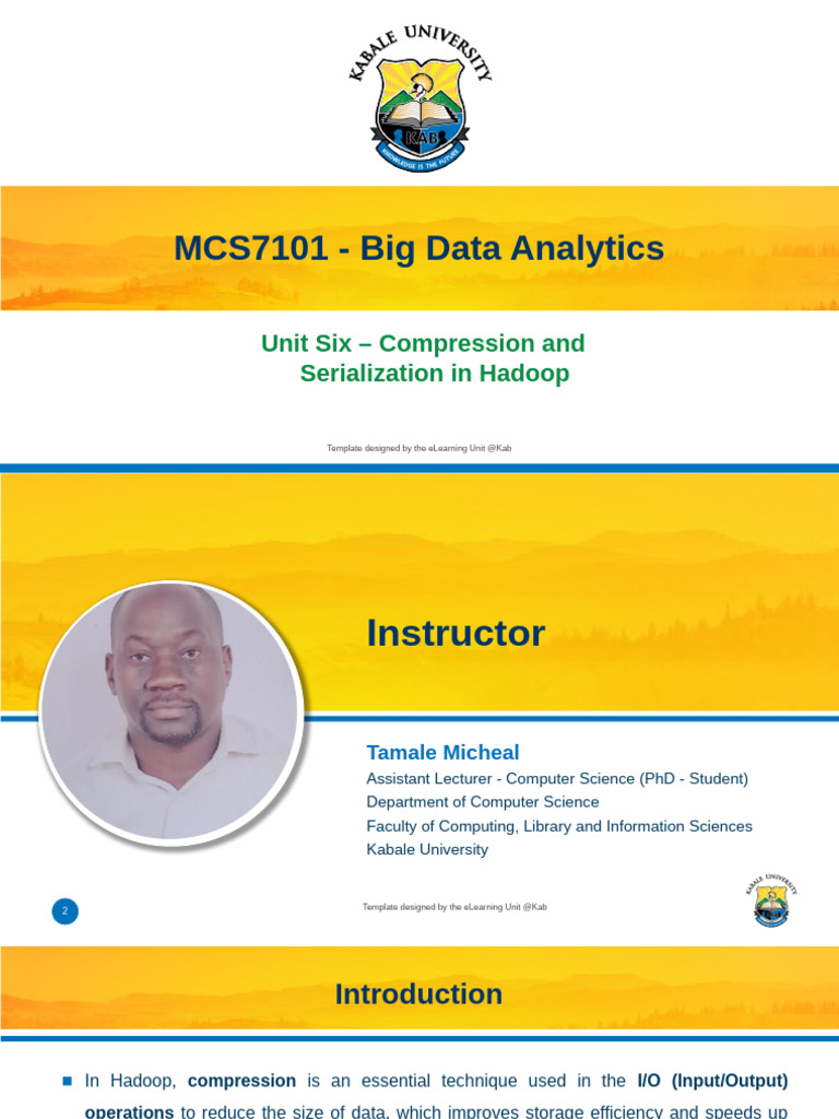 Hadoop Compression and Serialization Overview | PDF | Apache Hadoop | Data Compression