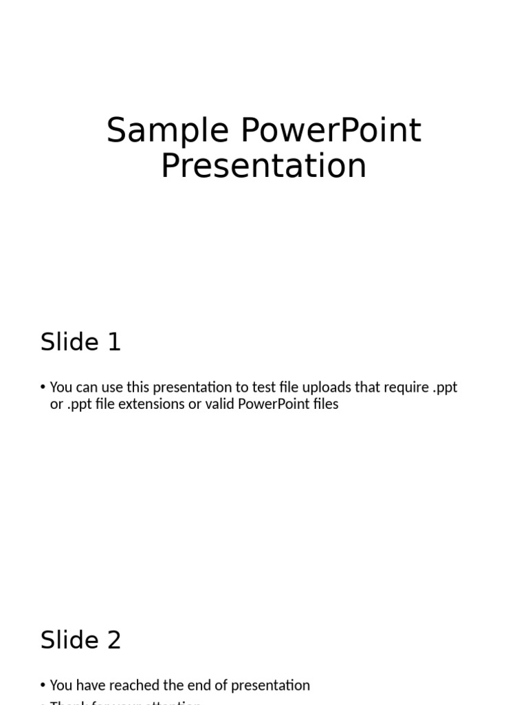 PowerPoint File Upload Test Sample | PDF