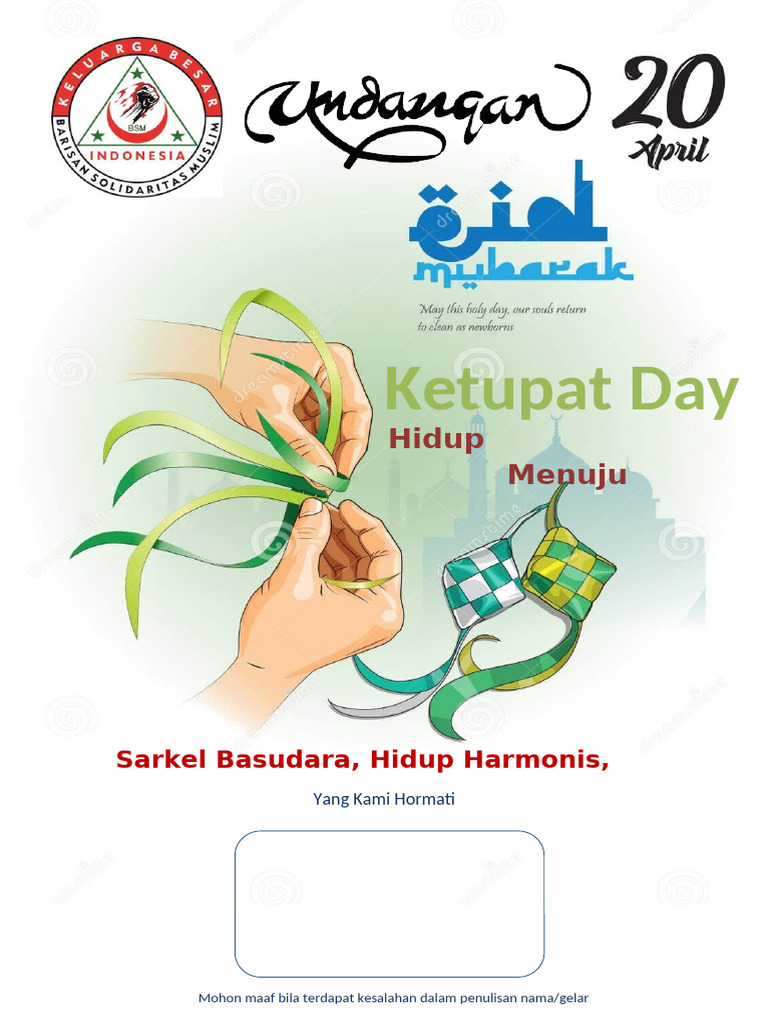 Undangan Ketupat Day | PDF