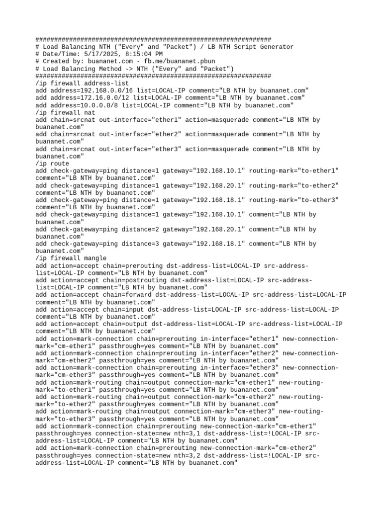 Load Balancing NTH Script Guide | PDF | Internet Standards ...