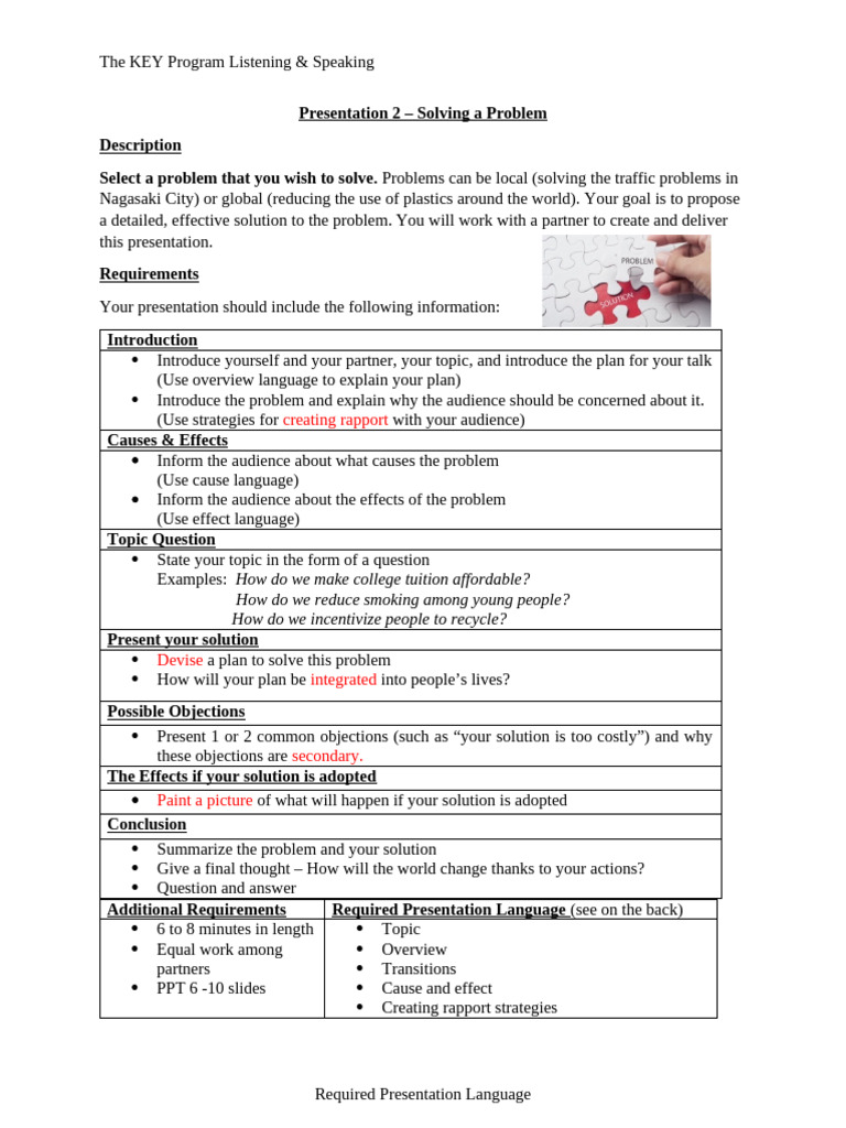 Presentation 2 - Problem-Solution | PDF | Cognition | Human Communication