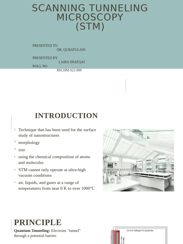 Scanning Tunneling Microscopy (STM) | PDF
