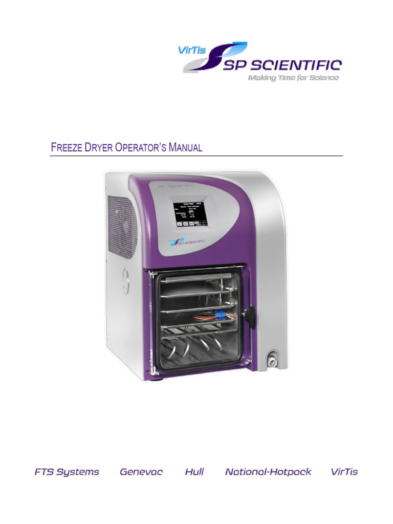 Virtis Advantage Pro User Manual | PDF | Pump | Vacuum