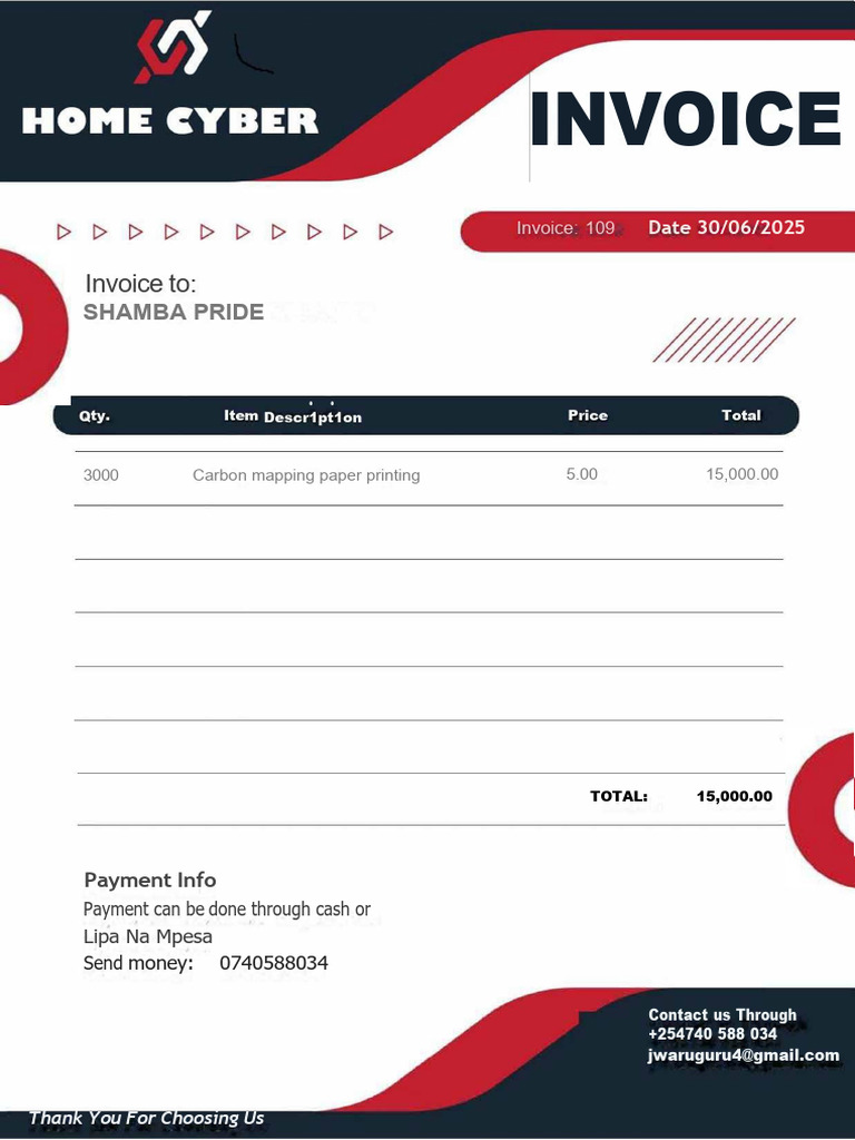 Shamba Pride Invoice | PDF