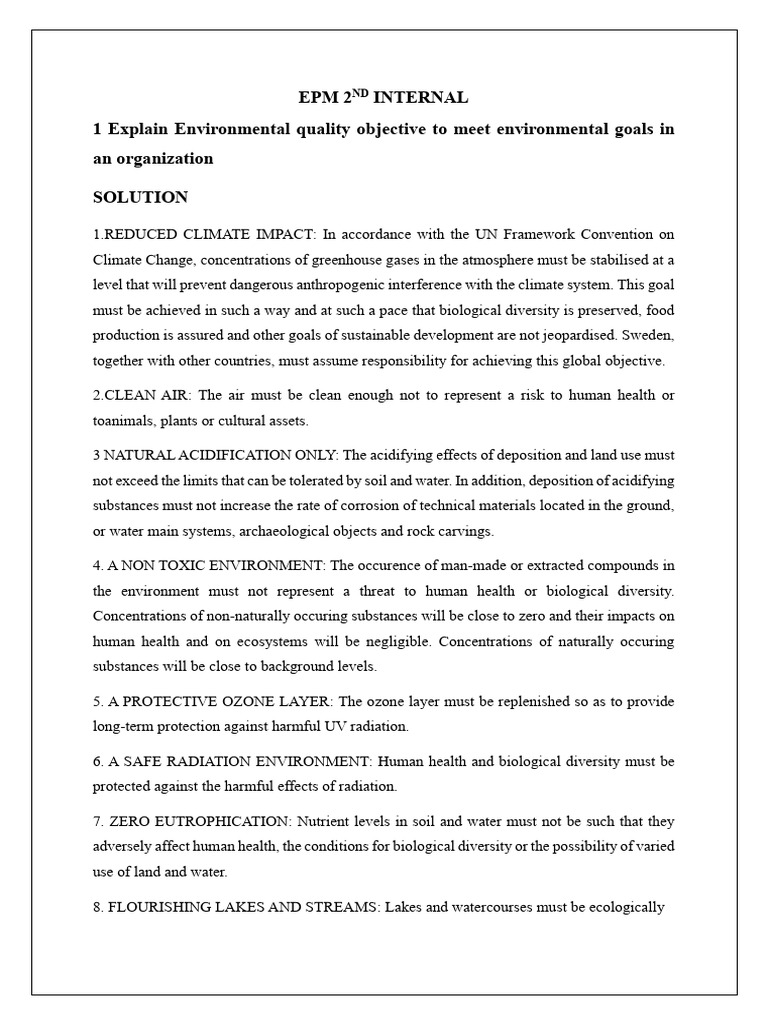 Environmental Protection 2nd Internal | PDF | Waste | Water