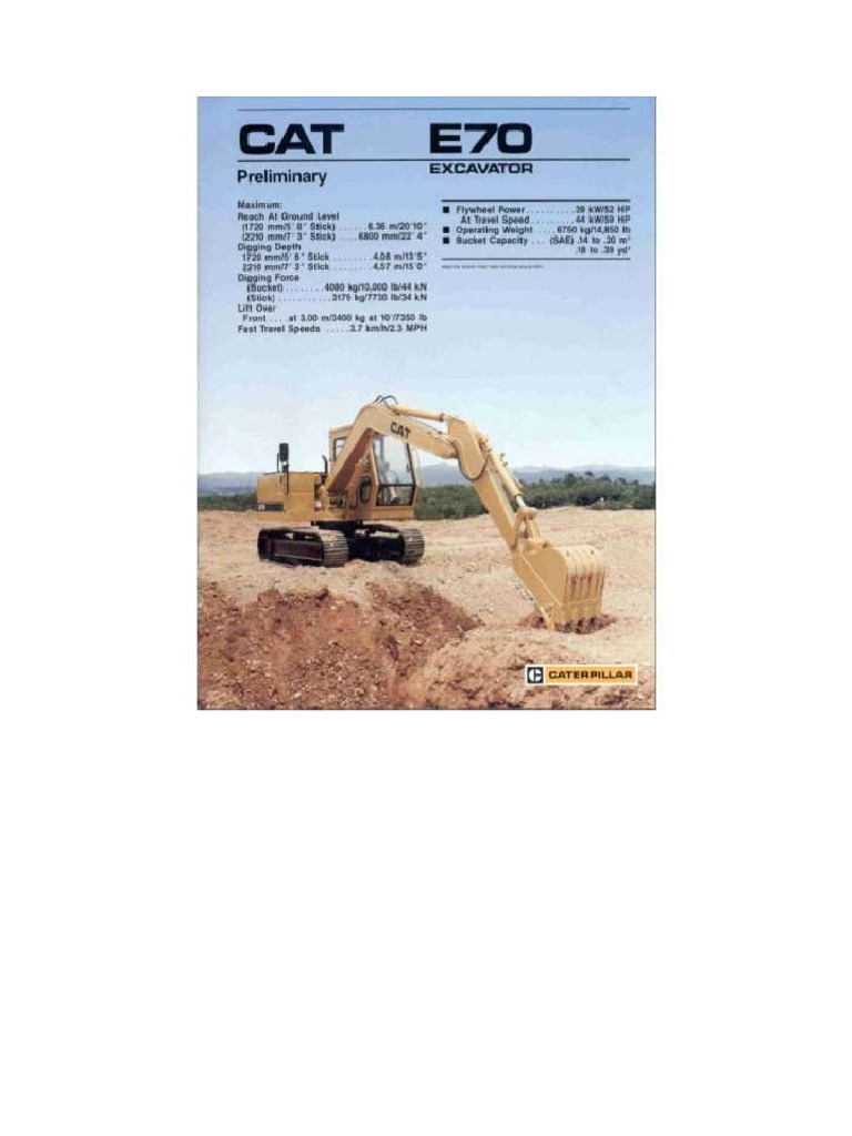 Cat E70 | PDF