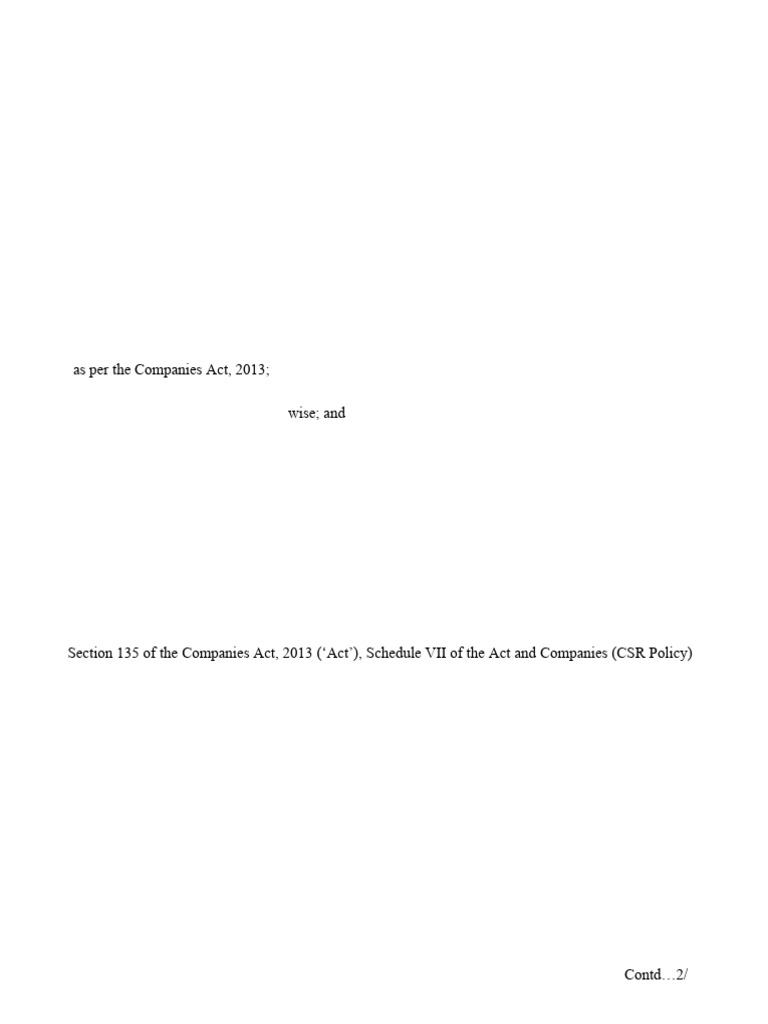 Unstarred Q - Activities Under CSR | PDF