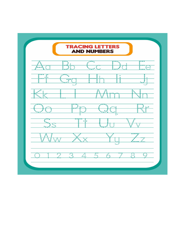 Printable For Tracing Letters and Numbersn 6056.Jpg | PDF