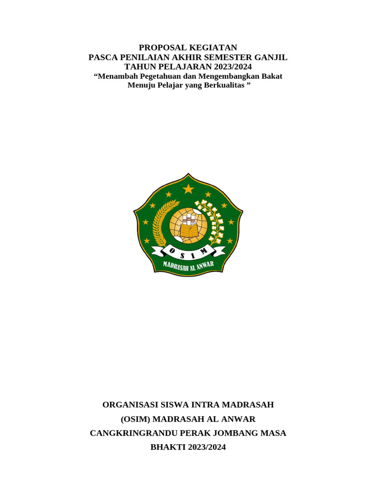 Proposal Pasca Pat Genap 2024 | PDF