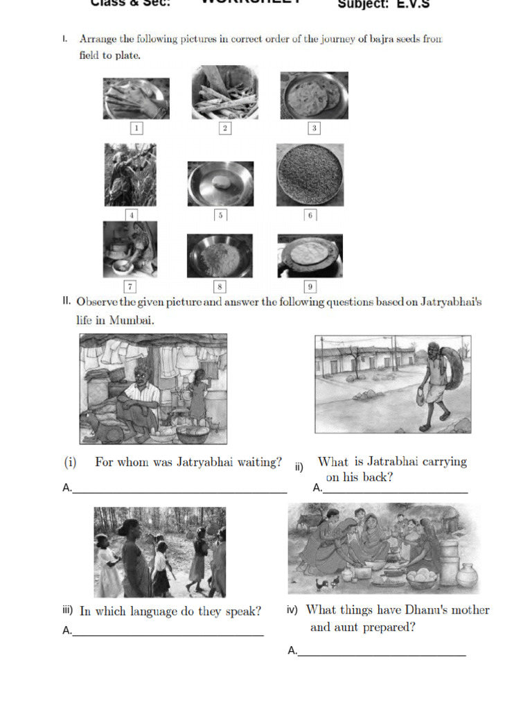 Worksheet 3 Class5 With Map | PDF